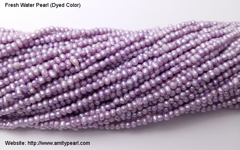 5200 freshwater potato pearl strand about 2.5mm lavender purple color ...