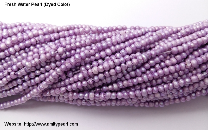 5201 freshwater potato pearl strand about 2.5mm lavender purple color ...